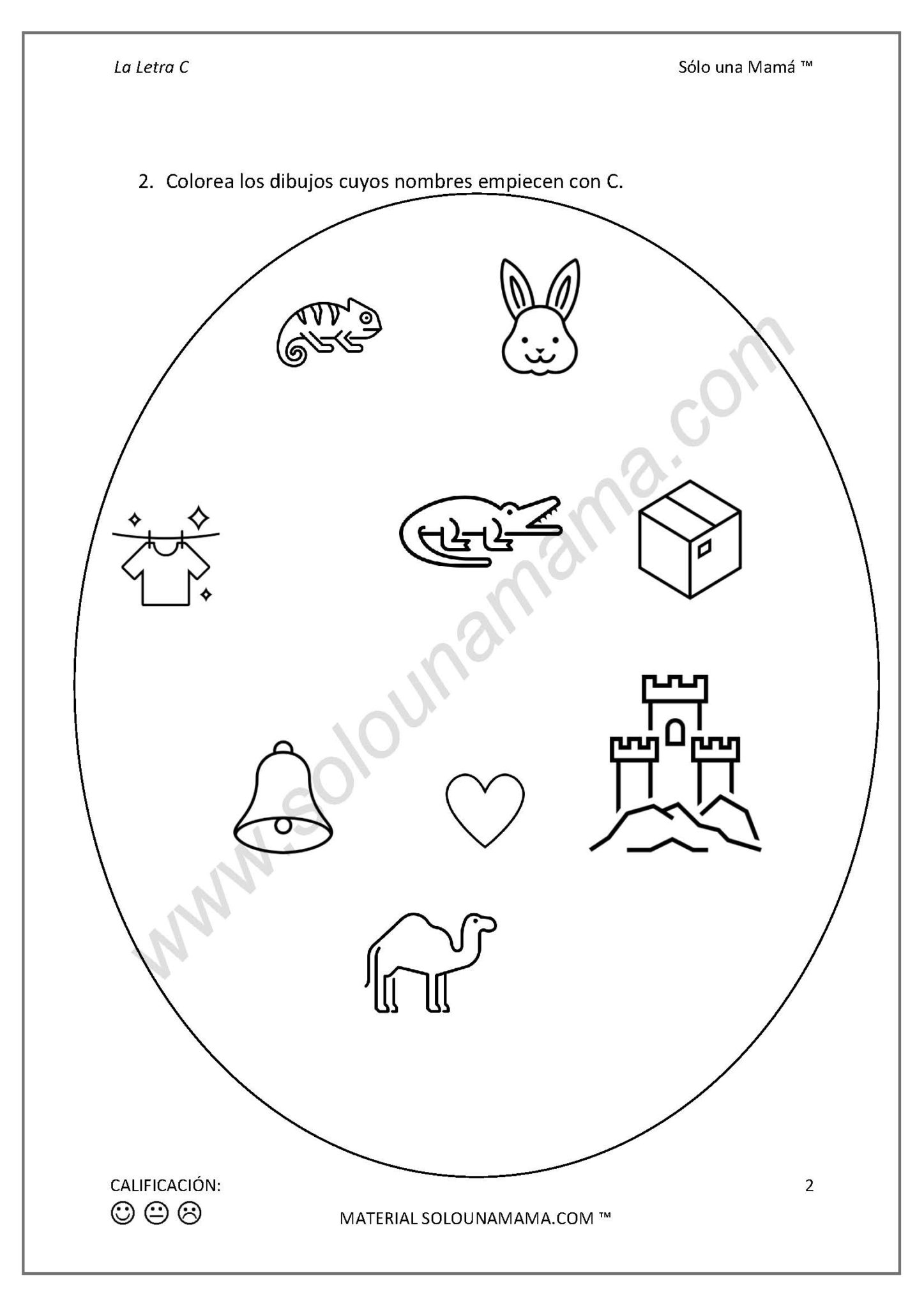 Cuadernillo de Ejercicios para la LETRA "C" - Sólo Una Mamá